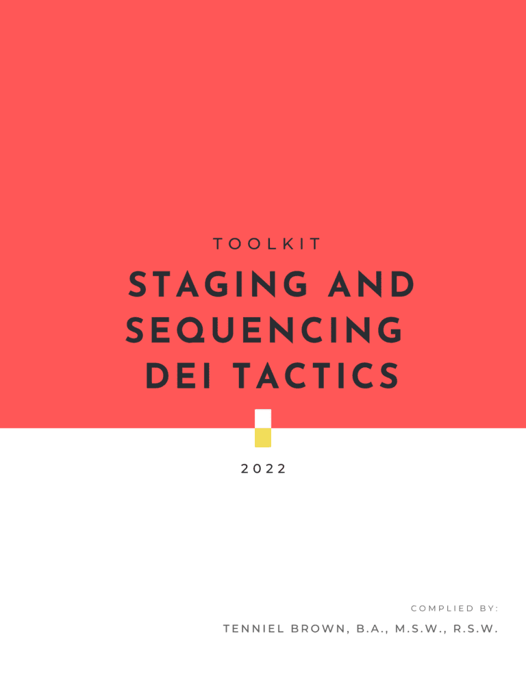 Toolkit-Staging and Sequencing DEI Tactics Template - Browns Consulting